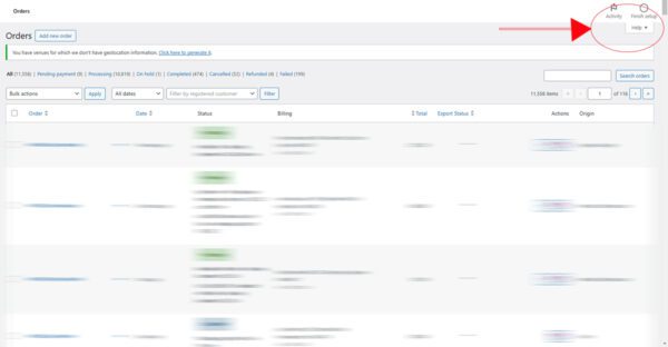 Screen Options Tab Missing From Orders Screen - Masters of custom WordPress and WooCommerce ...